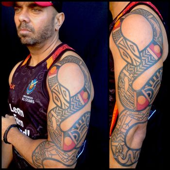 Australian Aboriginal style tattoos