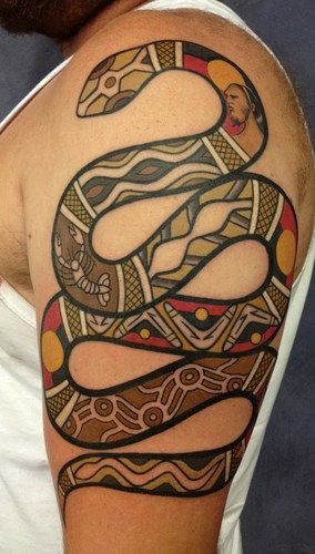 Australian Aboriginal style tattoos