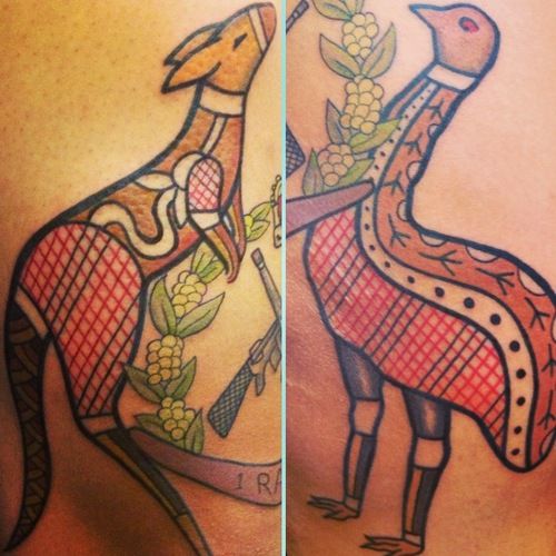 Australian Aboriginal style tattoos