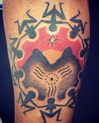 Australian Aboriginal style tattoos