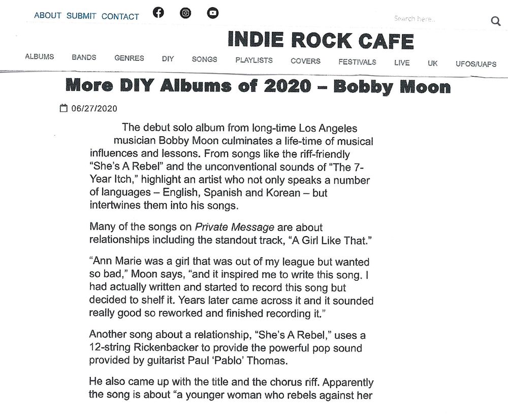 Bobby Moon - Private Message