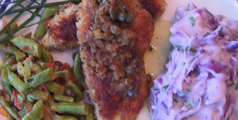 The Last Supper (Chicken Schnitzel, Green Beans Provençale and ...