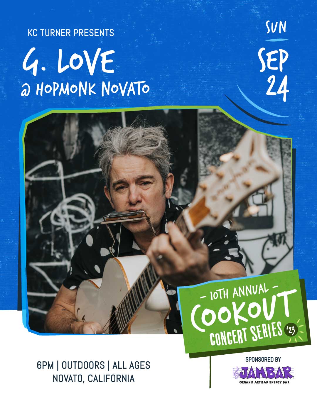G. Love (Cookout Concert Series) - SOLD OUT! @ HopMonk Tavern Novato ...