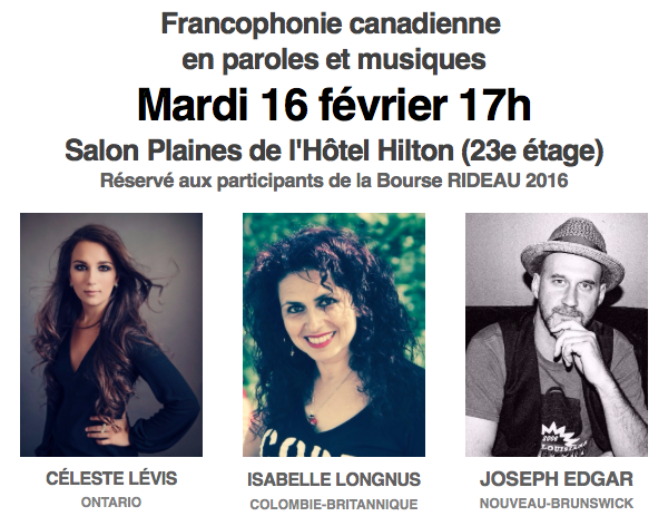 ISABELLE LONGNUS EN VITRINE À LA BOURSE RIDEAU 16 Fév. 2016