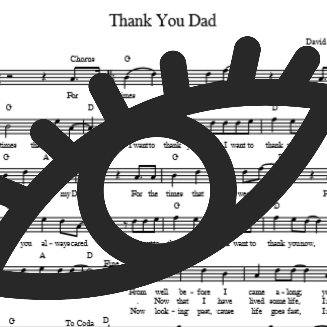 Thank You Dad - Sheet Music (2 pages) - David Enever