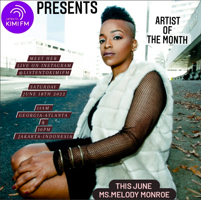 Ms. Melody Monroe is Artist of the Month on Kimi FM Indonesia