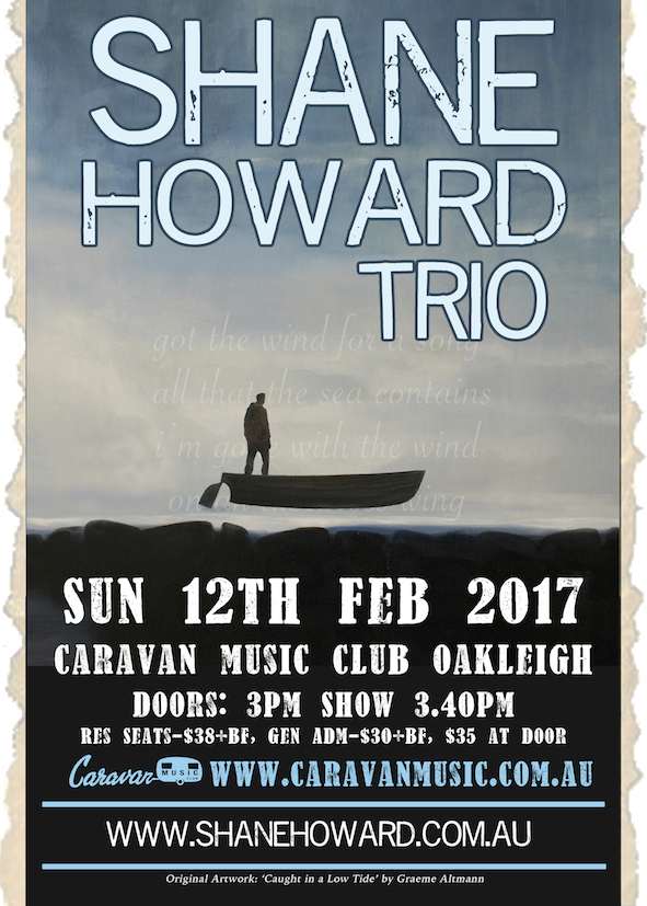 Shane Howard Trio @ Caravan Club - Feb 12, 2017, 3:00PM