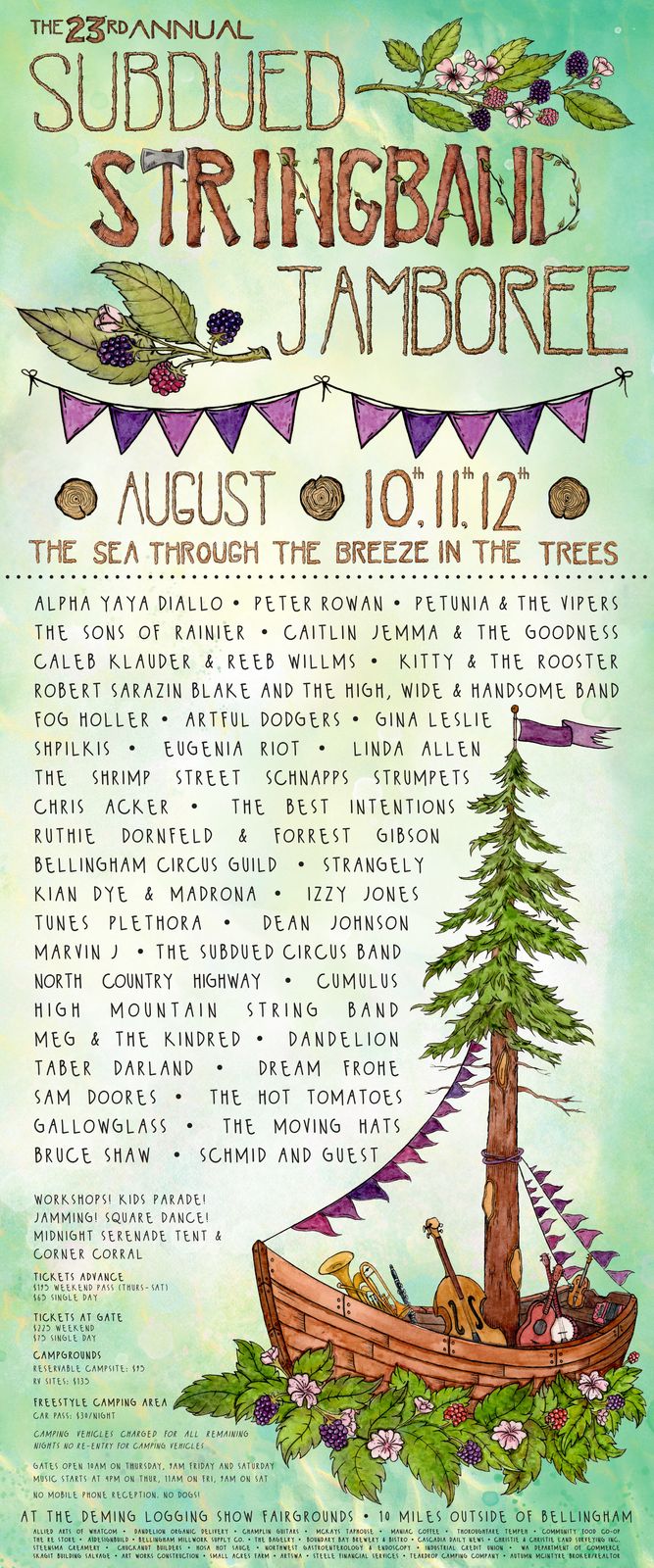 The Subdued Stringband Jamboree - Festival Posters
