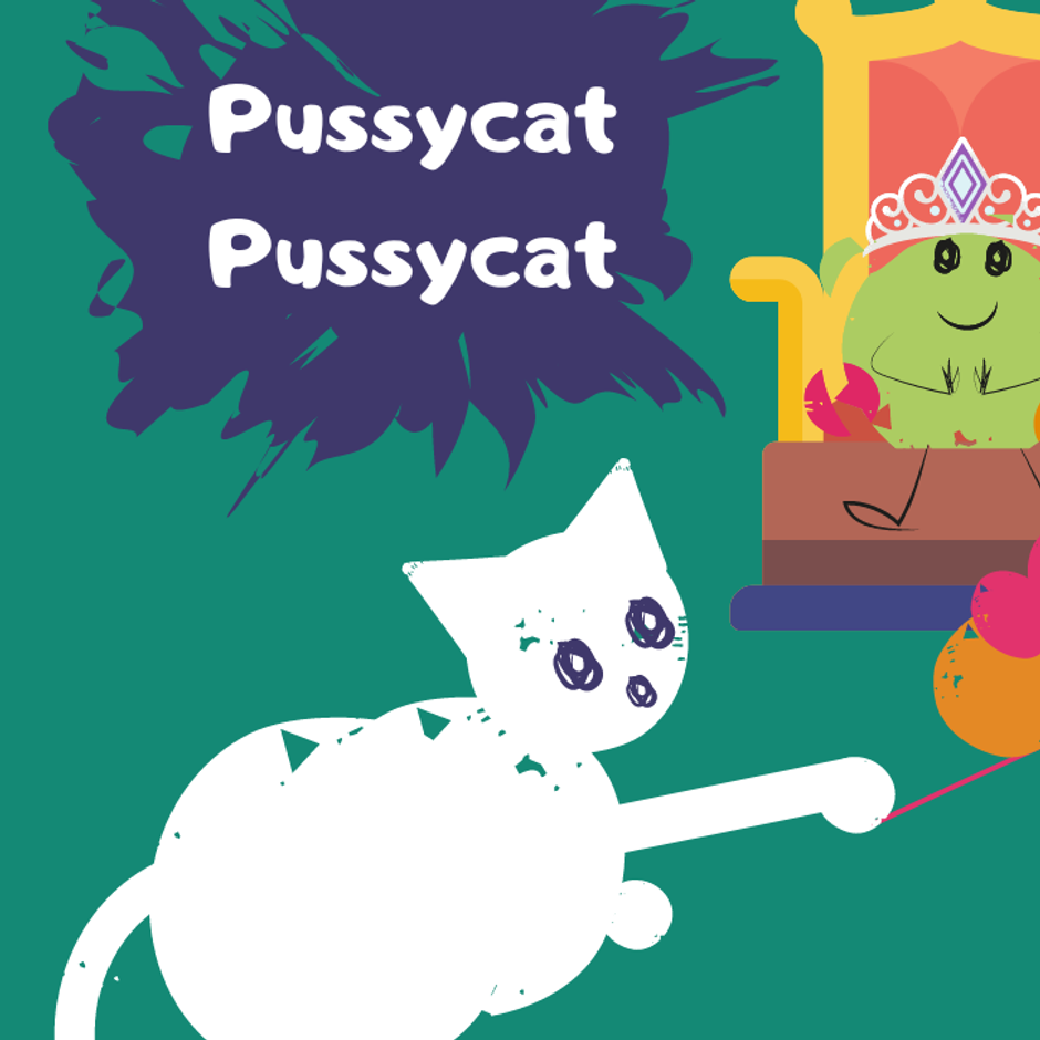 Sing with Piccolo - Pussycat Pussycat - a hand rhyme, tickly fingers and peekaboo