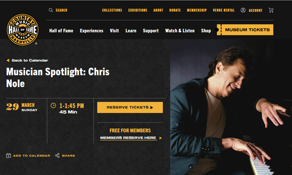 Chris Nole live performances, shows, and events.