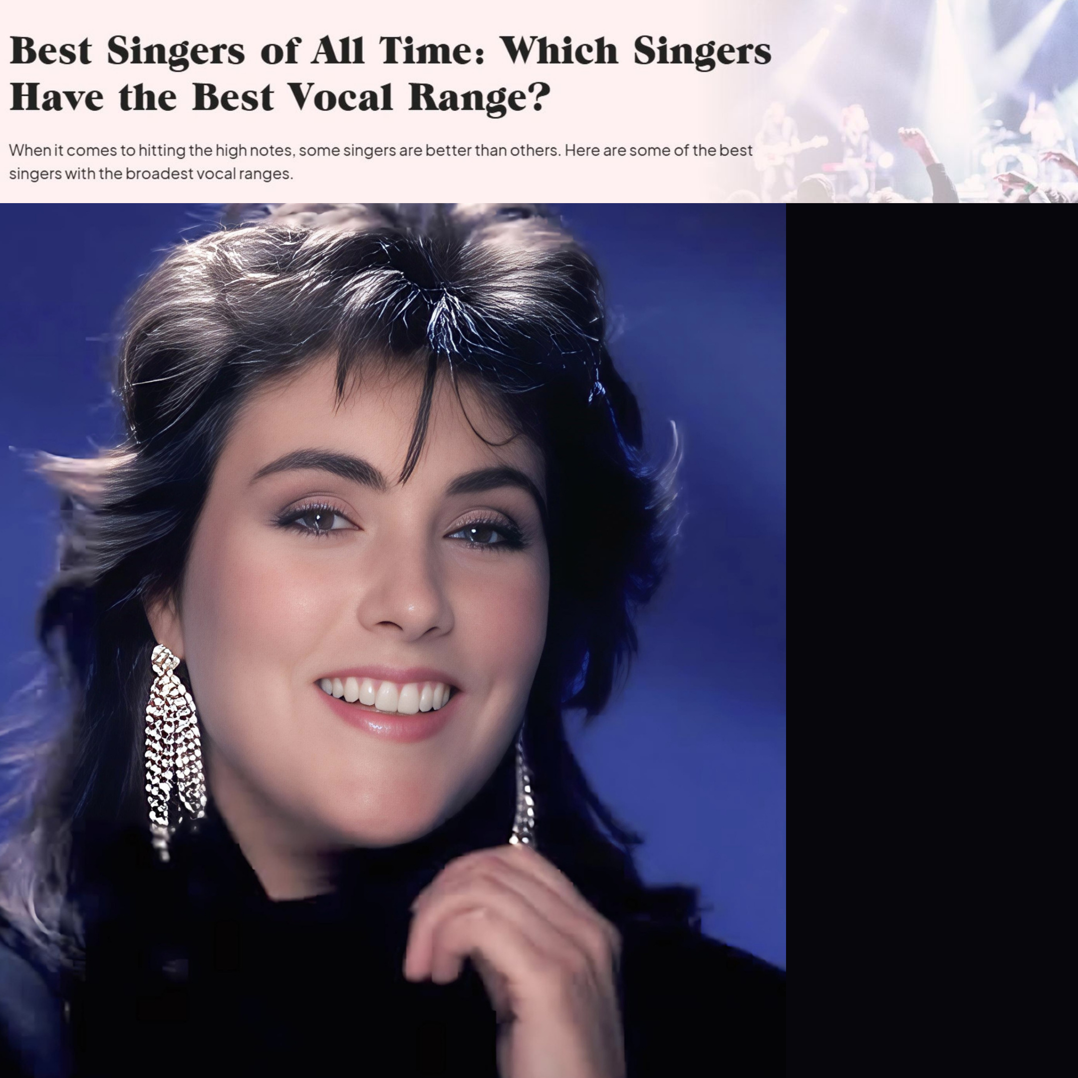 Laura Featured in "Best Singers of All Time: Which Singers Have the ...