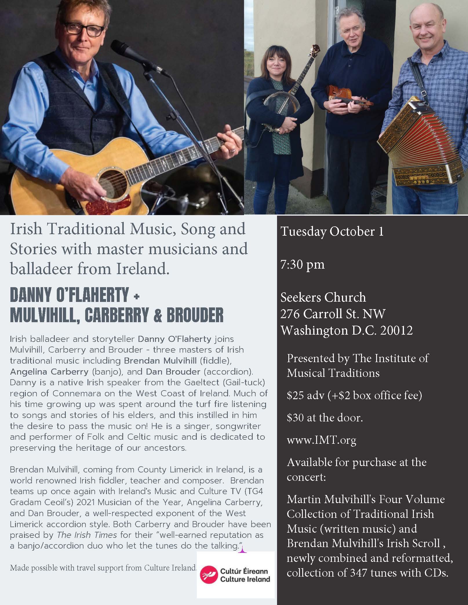 Tonight w Boy Meets Pearl and then October w Danny O'Flaherty and ...