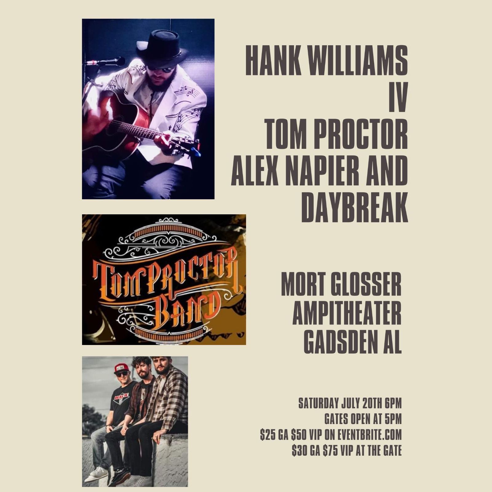 Tom Proctor Band - Shows