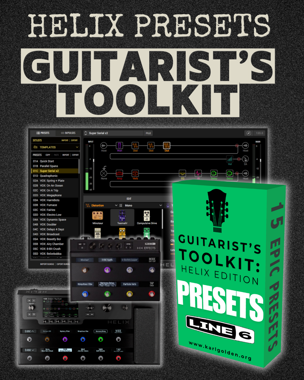 Guitarist’s Toolkit – 15 Premium Helix Presets - Line 6