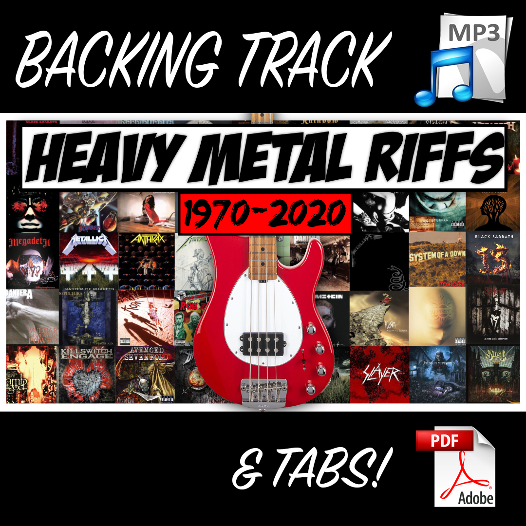 50 Years Of HEAVY METAL Bass Lines | 1970-2020 BASS TABS & BACKING ...
