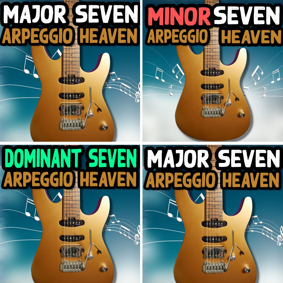 Master Minor Seven Arpeggios: Guitar Inversions Guide & Diagrams