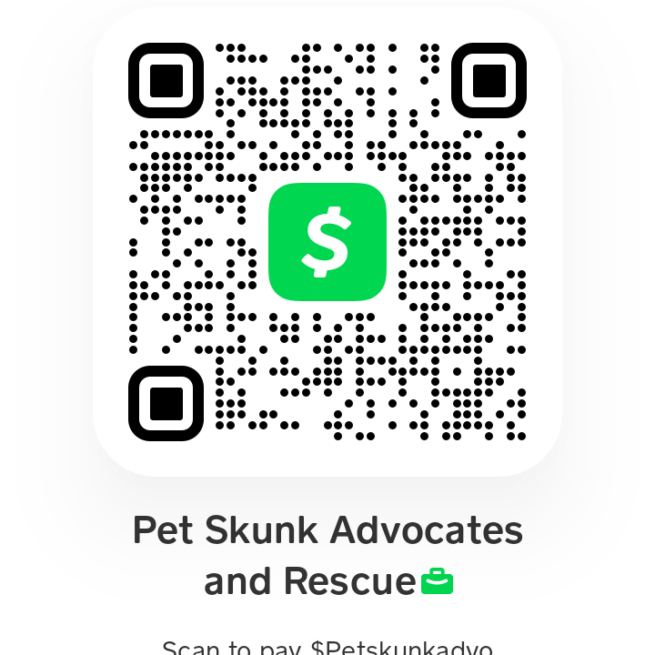 Pet Skunk Advocates & Rescue - QR CODE DONATION PAGE