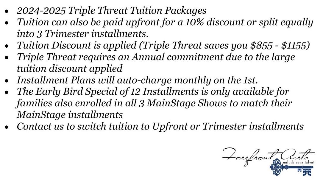 Forefront Arts - TripleThreat