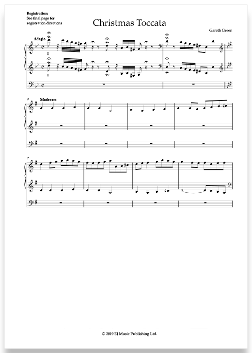 EJ Music Publishing Ltd. - Gareth Green - Sheet music for Organ