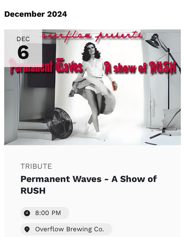 Permanent Waves "A Show Of RUSH" - Shows