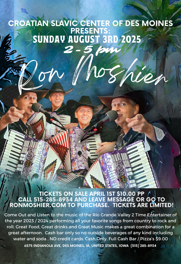 Ron Moshier - Pre Sale Ticket Purchases And Merch
