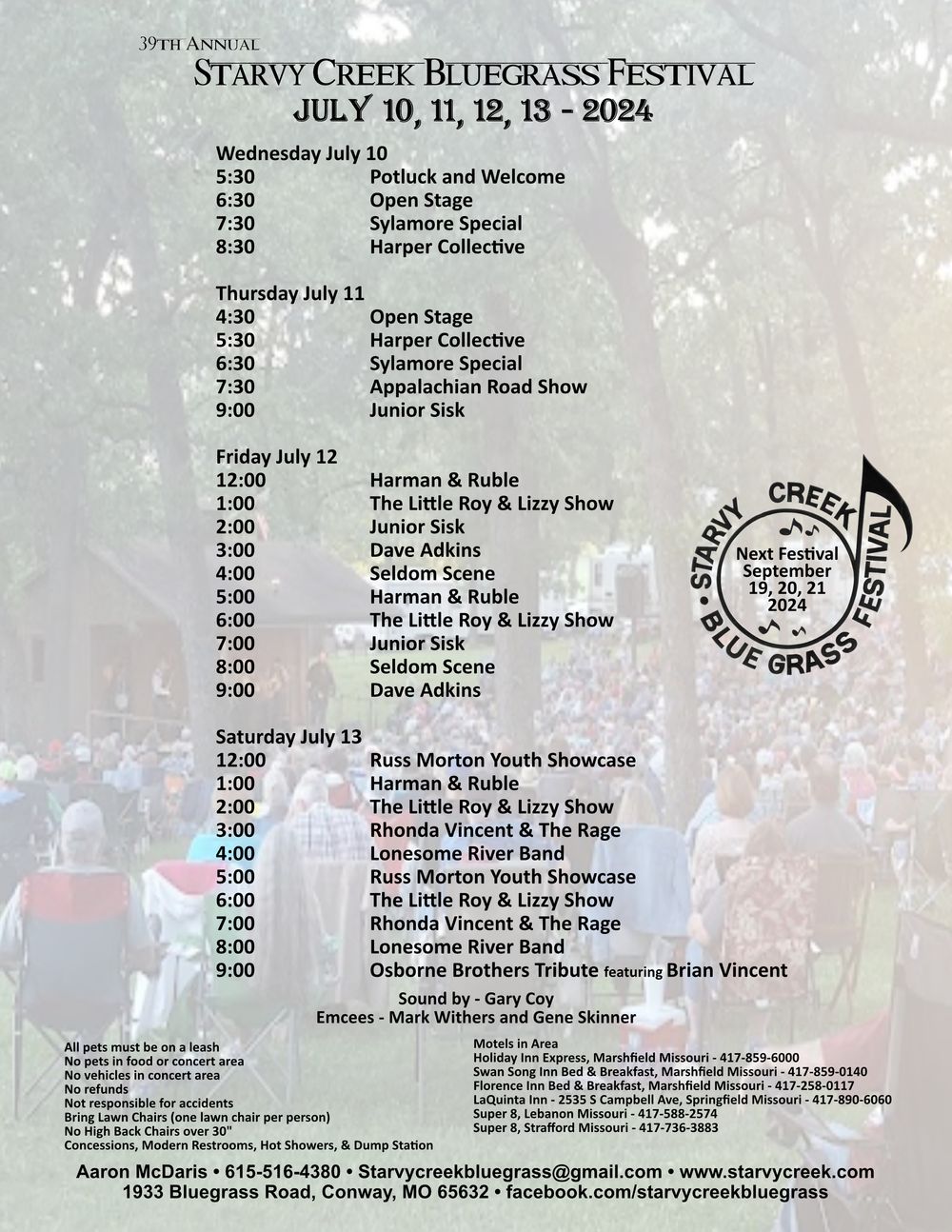 Starvy Creek Bluegrass Festival - July Festival