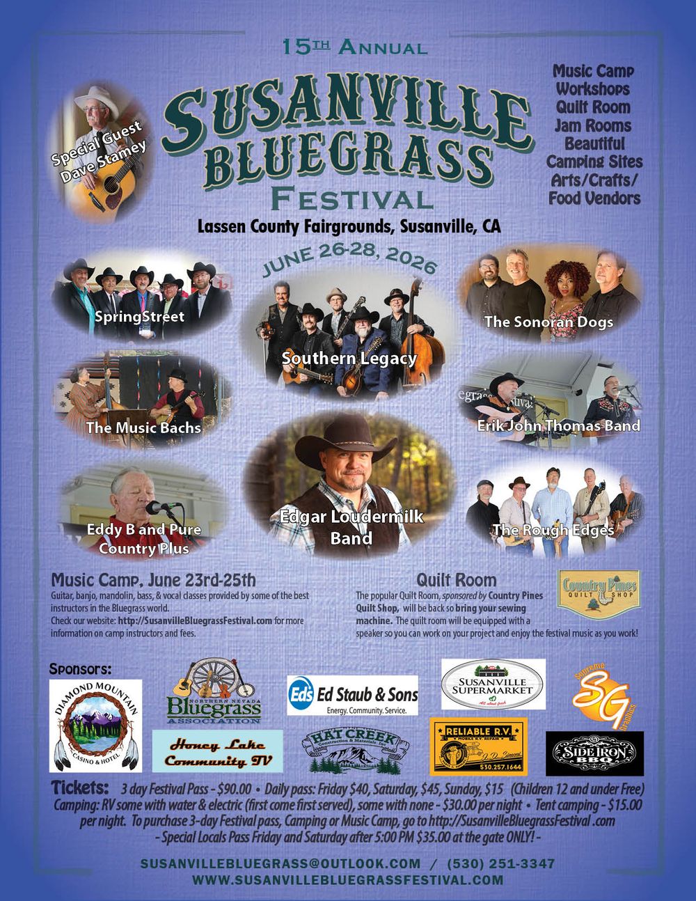 Susanville Bluegrass Festival - Festival Flyers