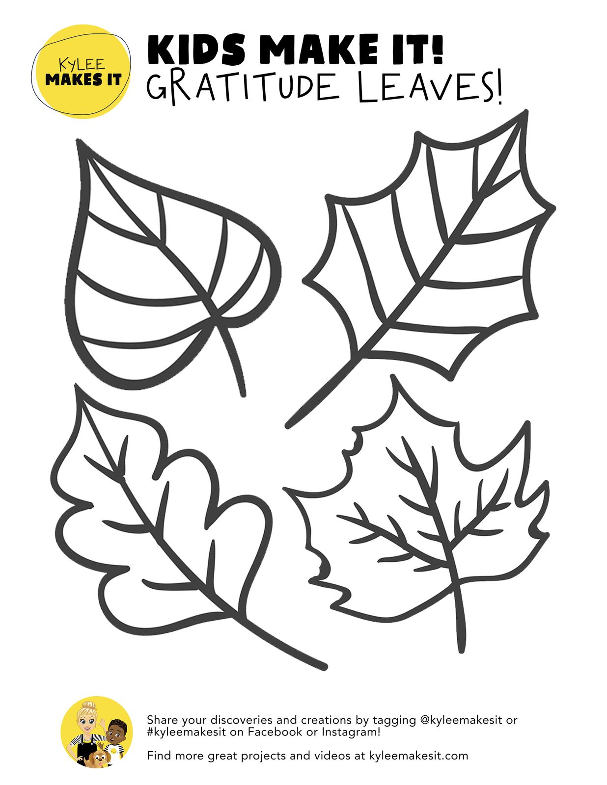 Kylee Makes It - Gratitude Leaves and Activity
