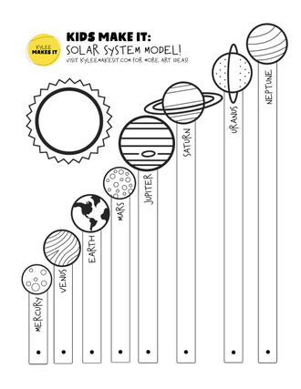 Kylee Makes It - Solar System Paper Model