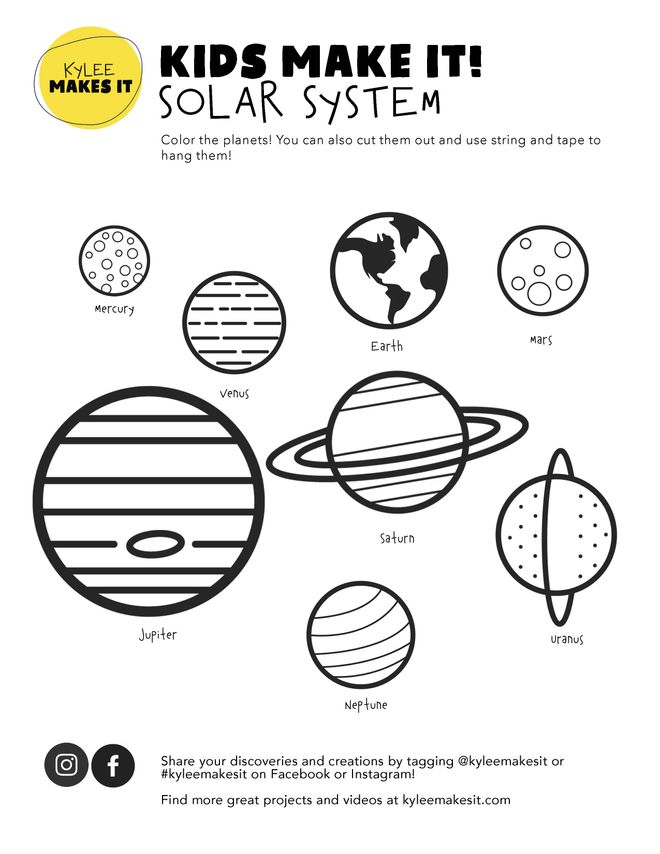 Kylee Makes It - Solar System Mobile