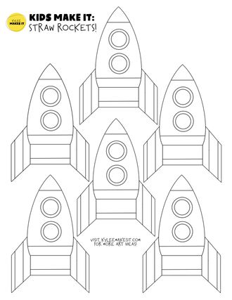 Kylee Makes It - Straw Rockets