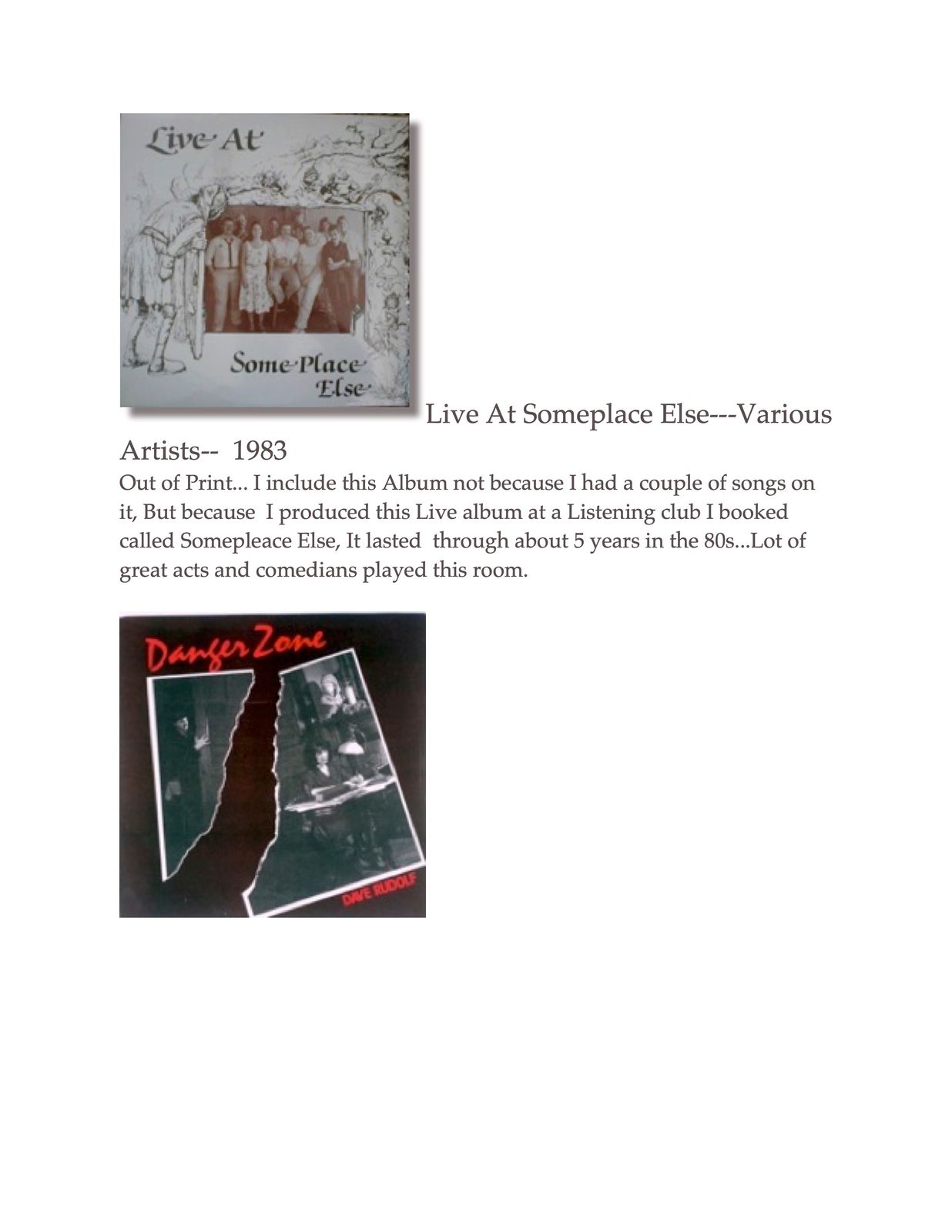 Dave Rudolf - Discography