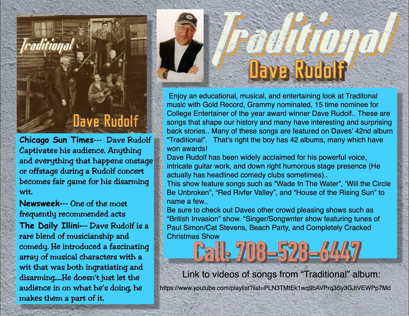 Dave Rudolf - Available Shows