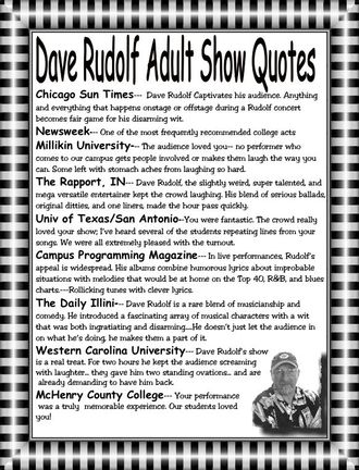 Dave Rudolf - INFO ON DAVE