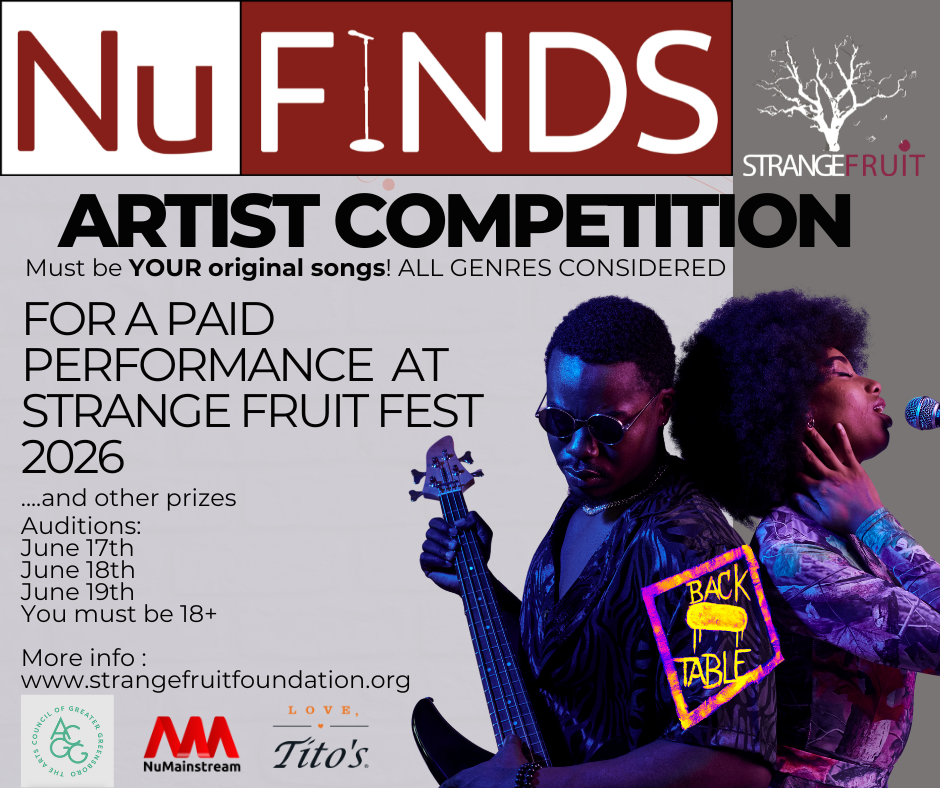 Strange Fruit Foundation - NuFinds Artists Competition