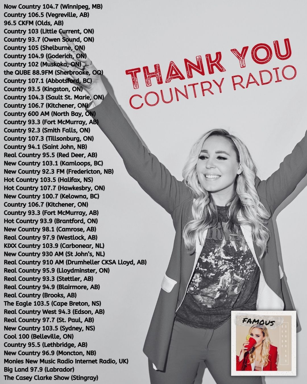 Thank you Canadian Country Radio!
