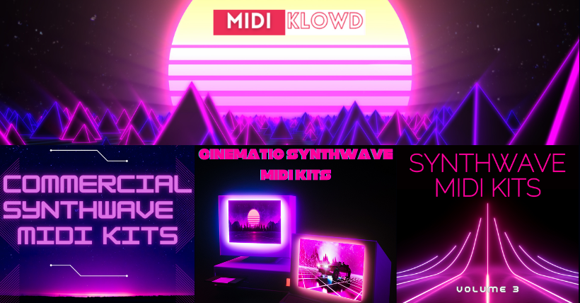 Download 3 New Free Synthwave MIDI Packs from MIDI Klowd