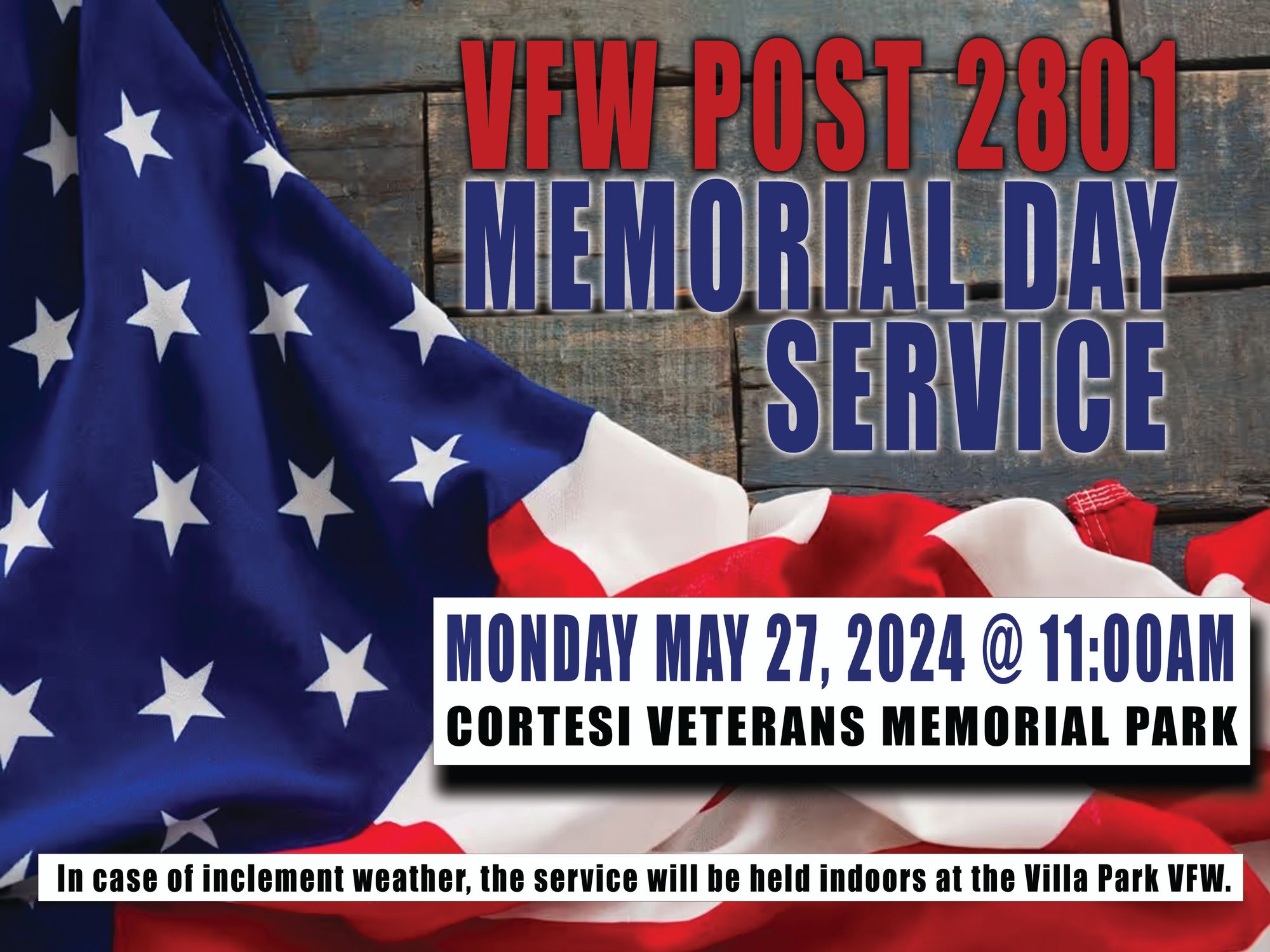 Villa Park VFW Post 2801 - MEMORIAL DAY
