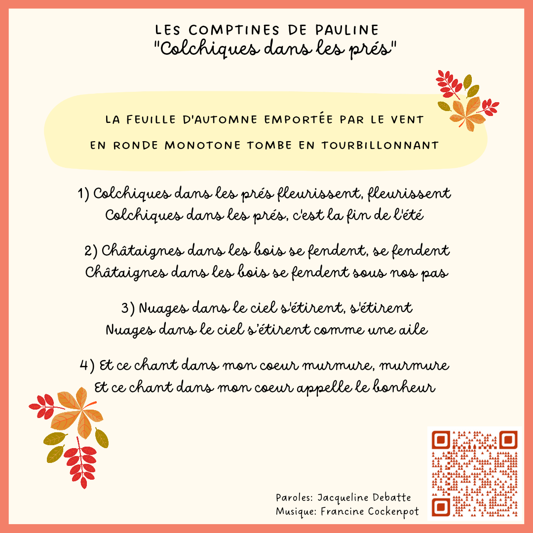 Les comptines de Pauline - Paroles