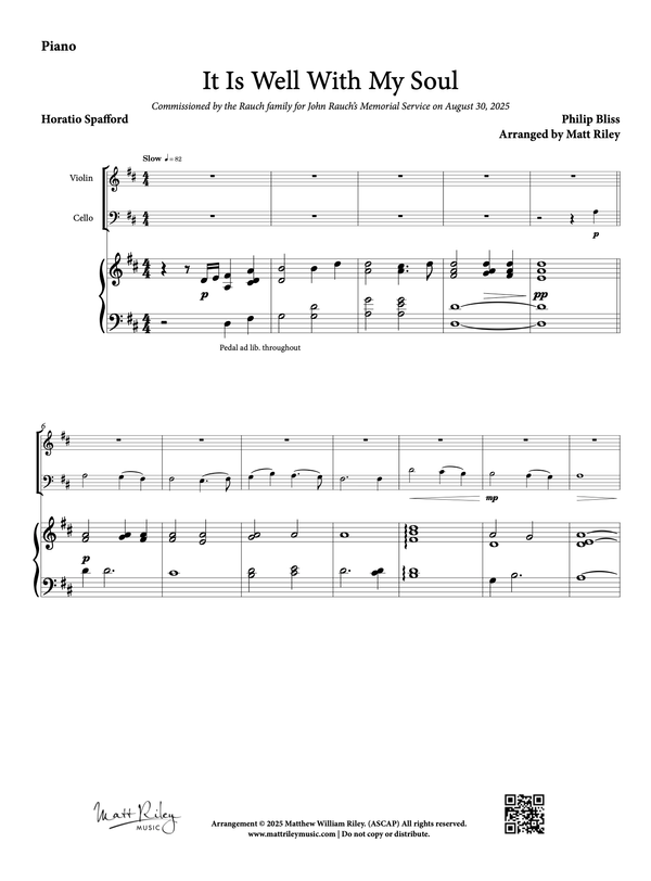 Matt Riley - It Is Well - Violin