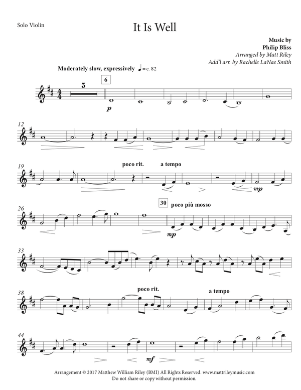 Matt Riley - It Is Well - Violin