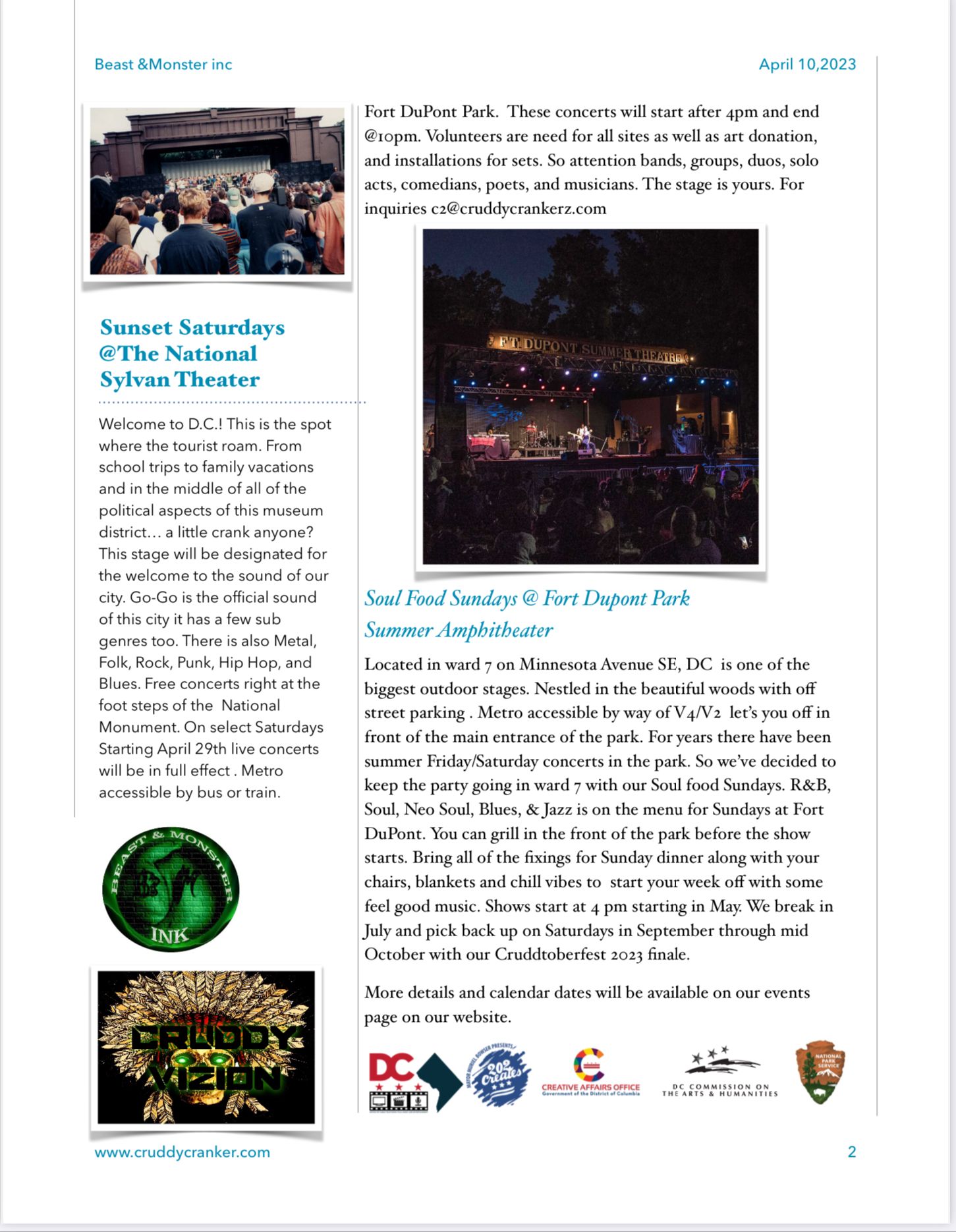 The Cruddy Chronicles live on stage.