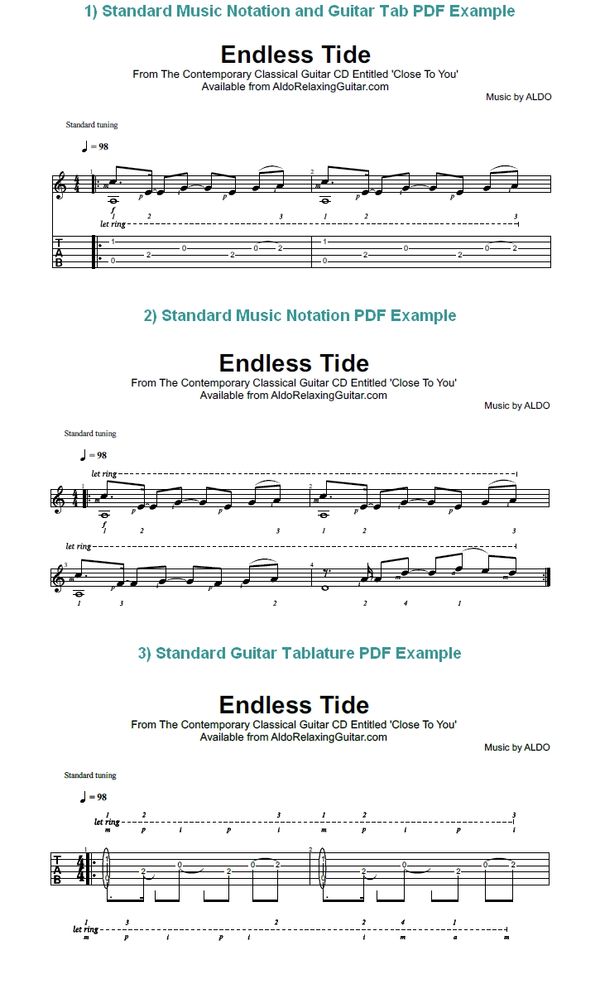 ALDO Relaxing Guitar - Endless Tide Sheet Music