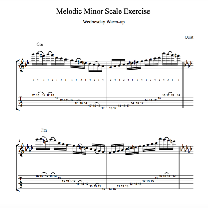 Melodic Minor Scale Exercise // Wednesday Warm-up 🔥