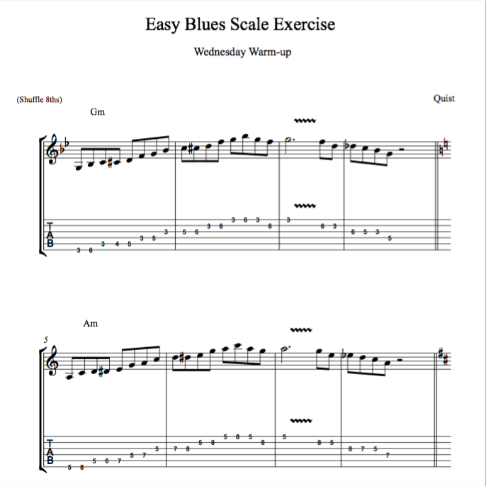 Easy Blues Scale Exercise // Wednesday Warm-up 🔥