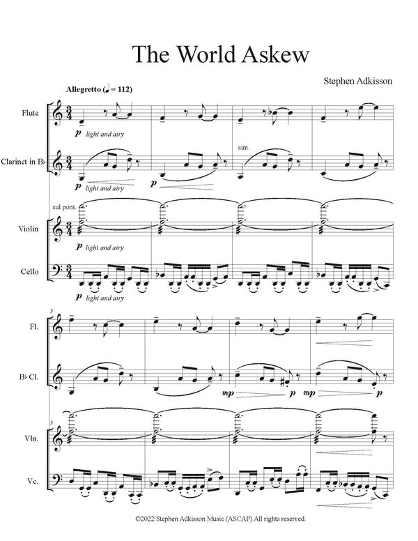 Stephen Adkisson - Sheet Music