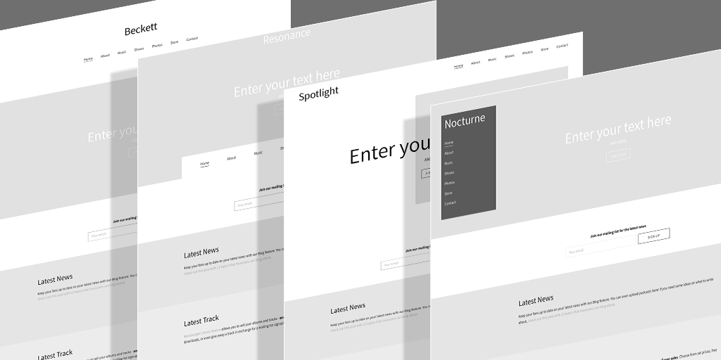 A Blank Canvas: Introducing Blank Website Themes | Bandzoogle Blog