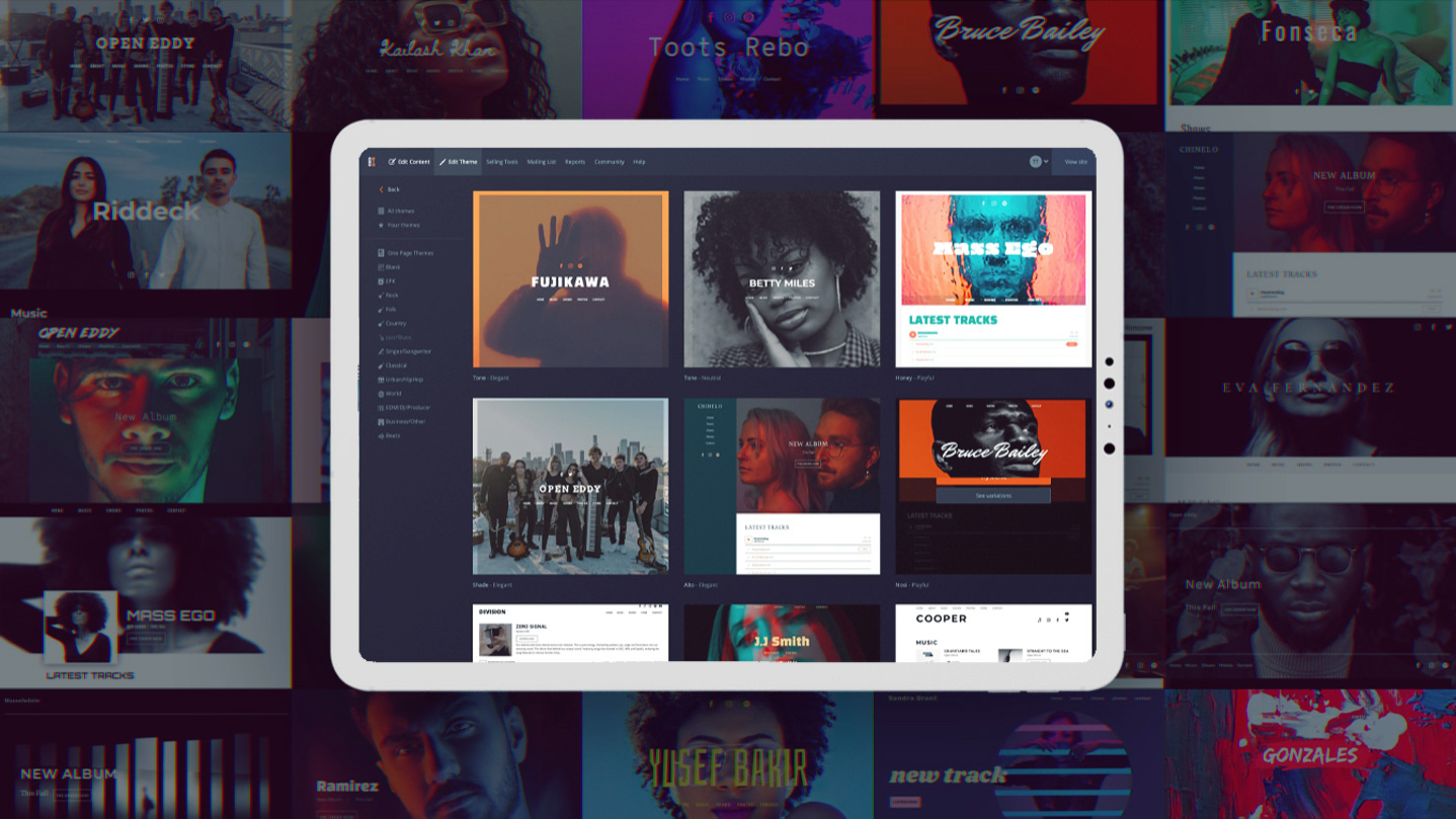 250 website templates for folk, rock, and country music | Bandzoogle Blog