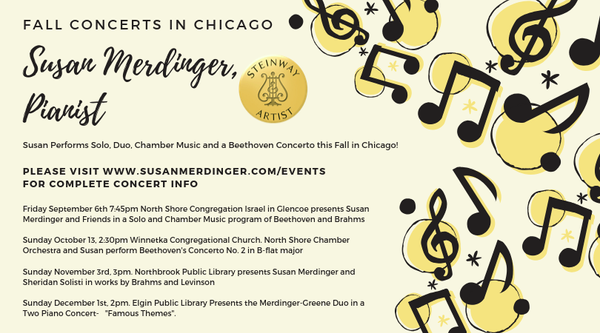 Susan Merdinger, Pianist - Events