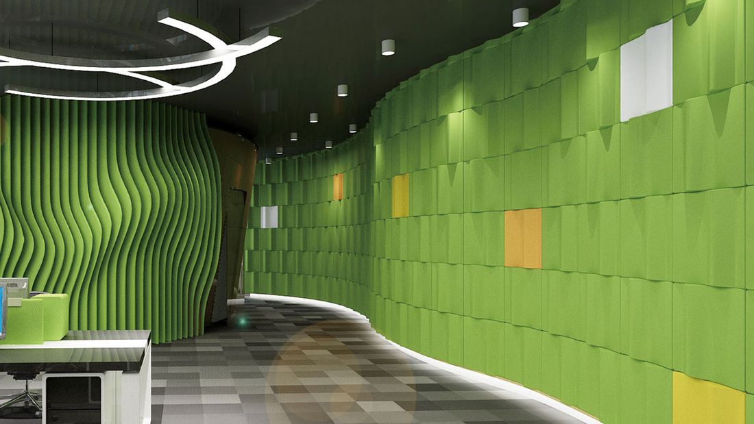 A 'quiet environment' with what appears to be very carefully shapen ...